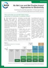 No net loss and net positive impact approaches to biodiversity : report ...