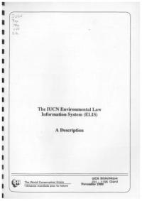 The IUCN environmental law information system (ELIS) : a description ...